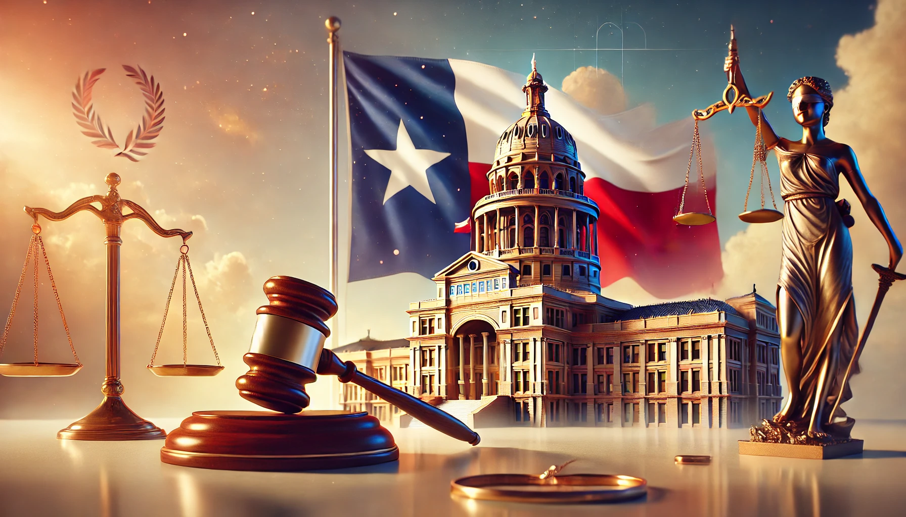 DALL·E 2024-10-24 16.00.27 - A historic courthouse in Texas with a ...